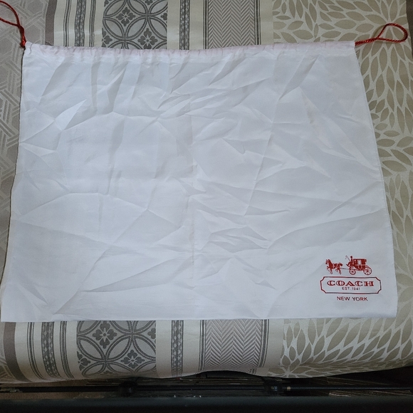 Coach | Bedding | Coach White And Red Dust Bag | Poshmark